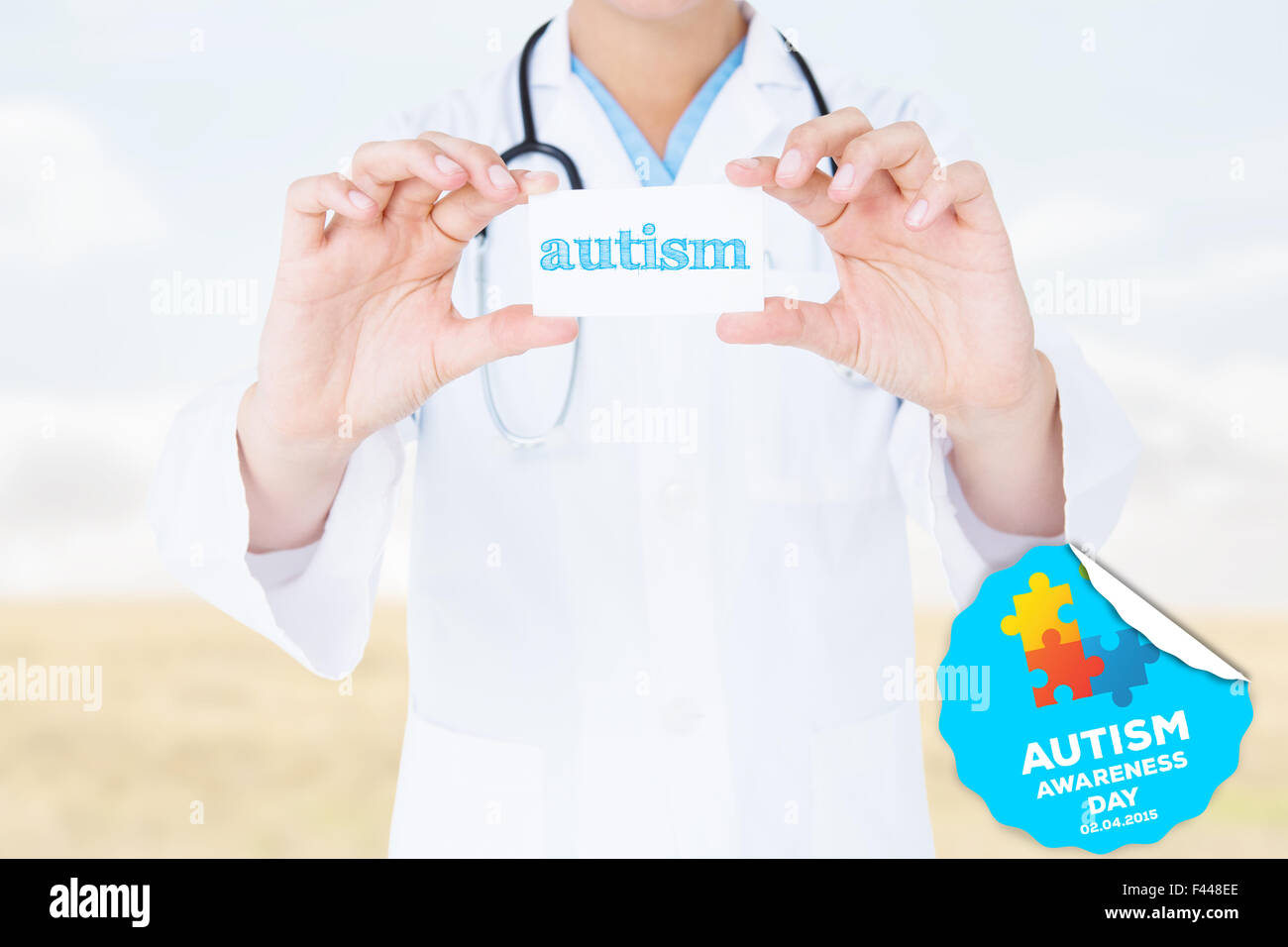 Autism against bright brown landscape Stock Photo - Alamy