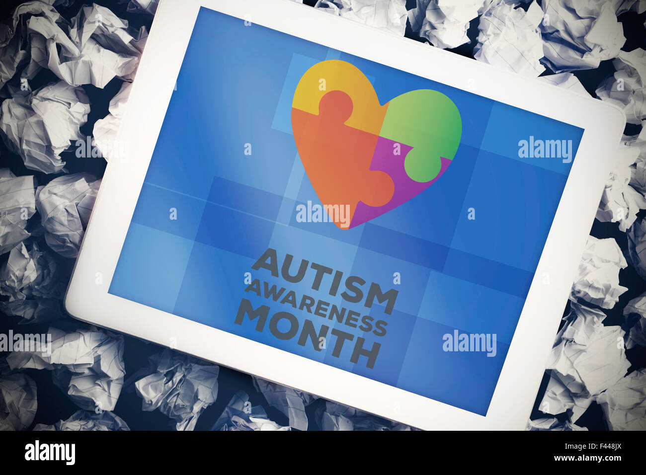 Composite image of autism awareness month Stock Photo - Alamy