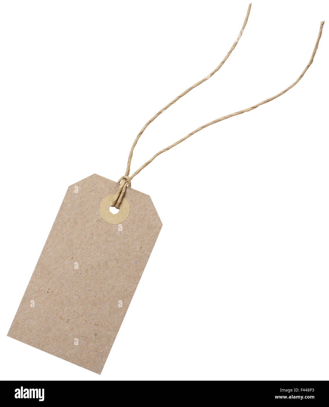 Empty shopping tag template. Isolated on white with clipping paths ...