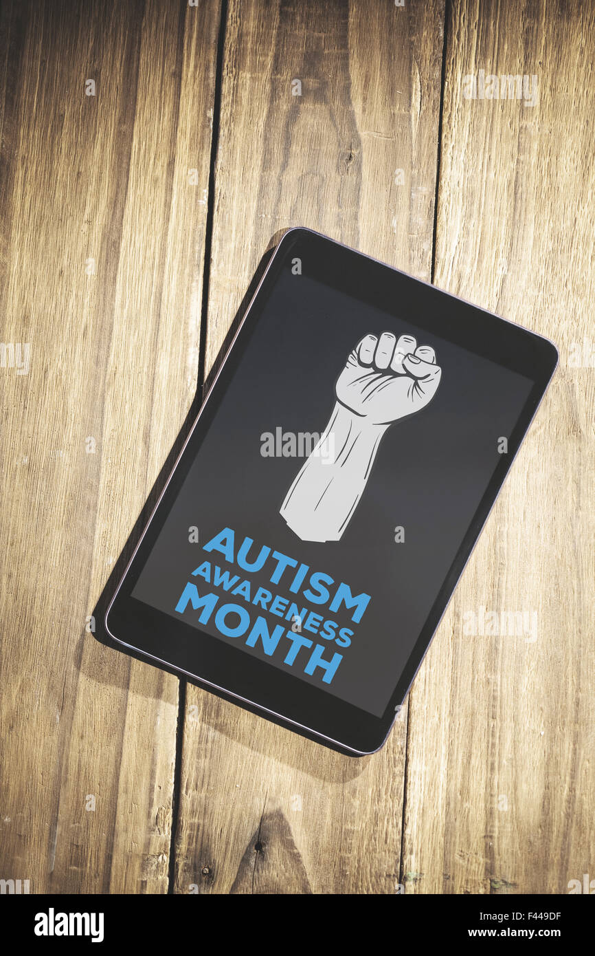 Composite image of autism awareness month Stock Photo - Alamy