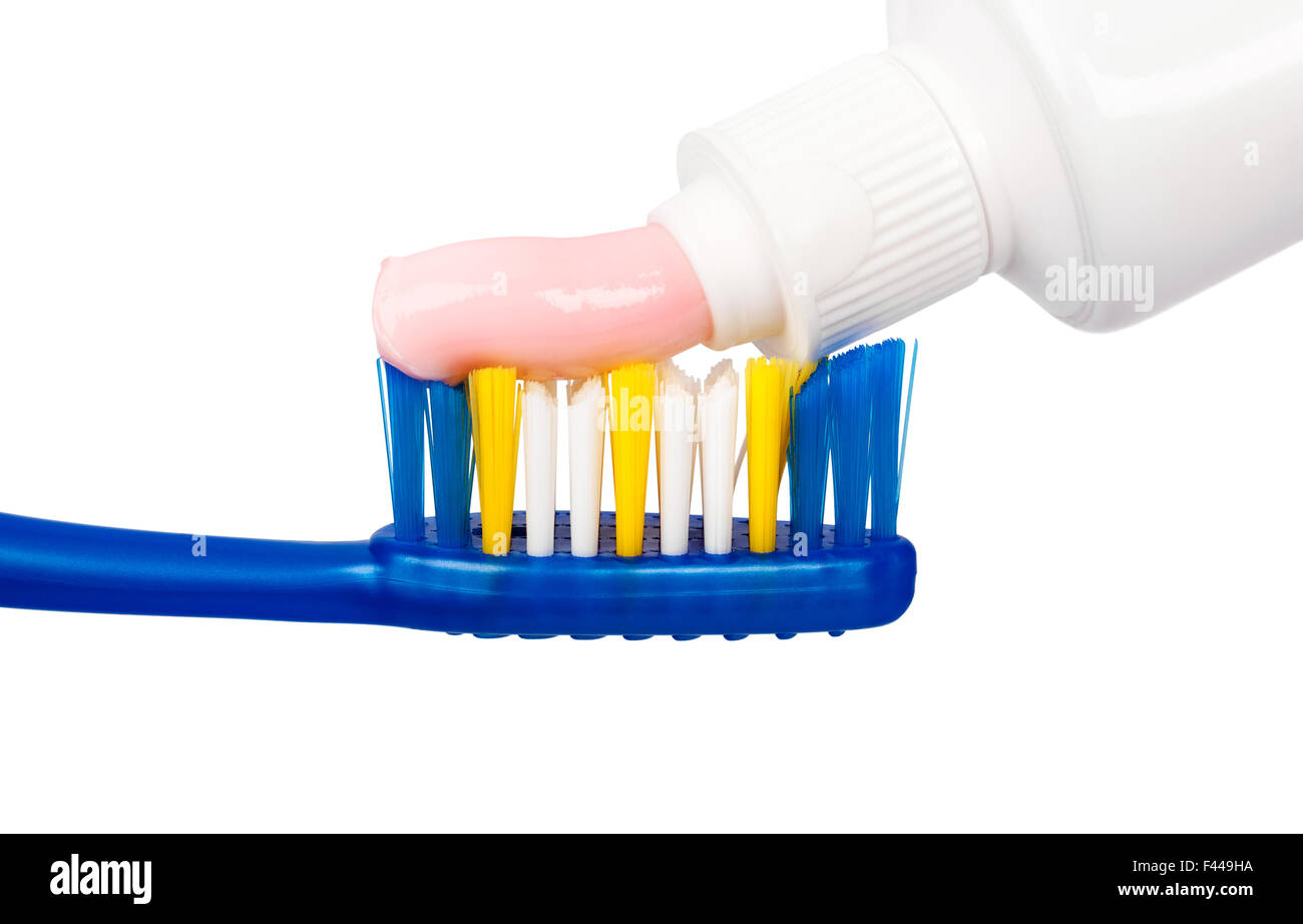 Toothbrush and paste Stock Photo - Alamy