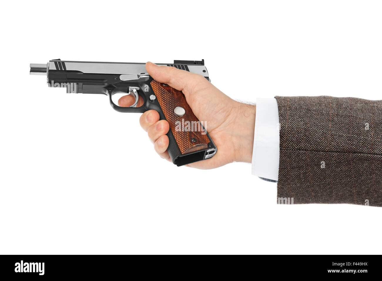 Hand with pistol Stock Photo - Alamy