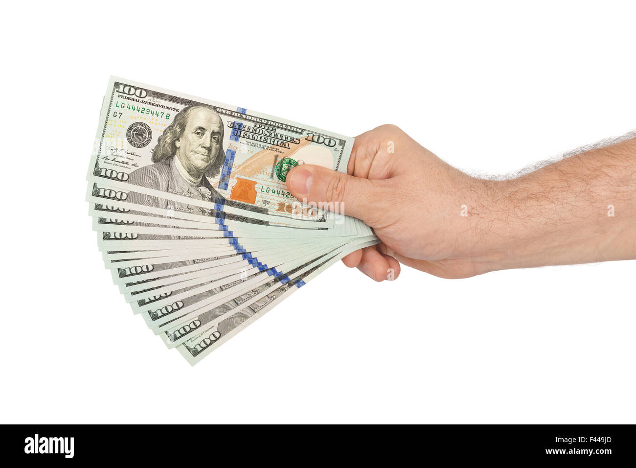 Hand with money Stock Photo - Alamy