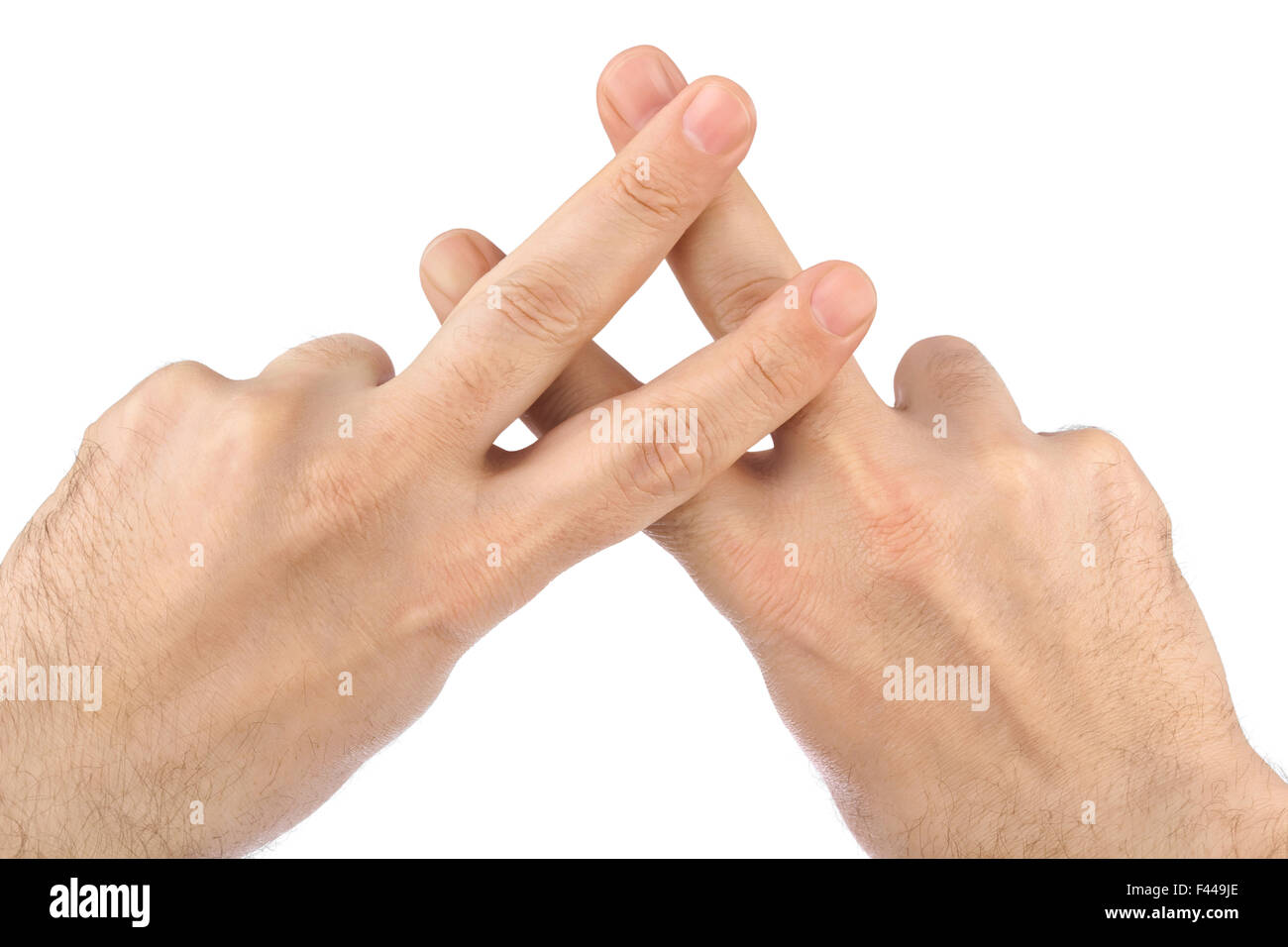Hands jail gesture Stock Photo - Alamy