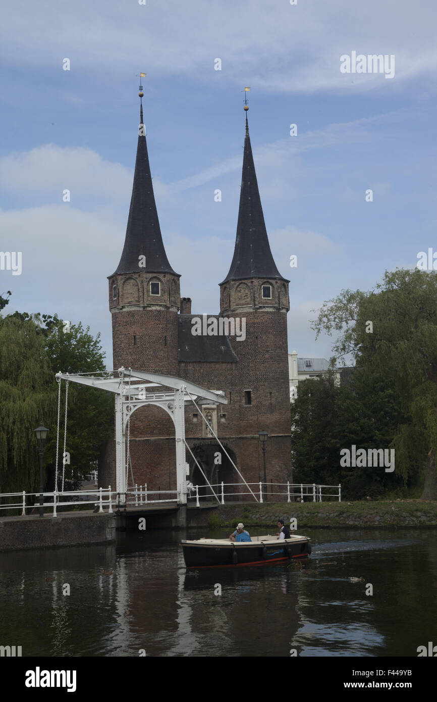 Across the canal are the twin spires at the Old East Gate to the city ...