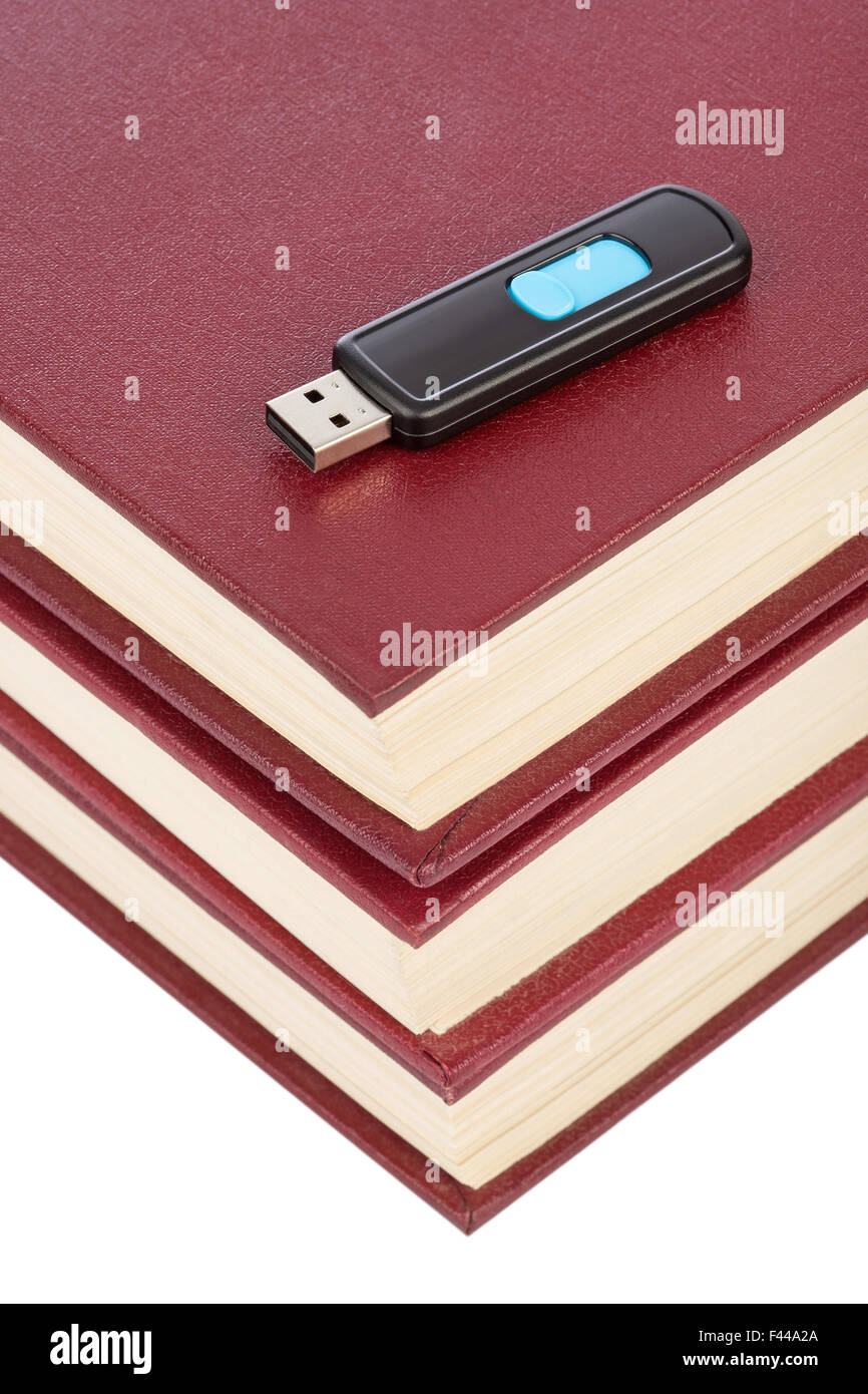 Books and flash memory Stock Photo - Alamy