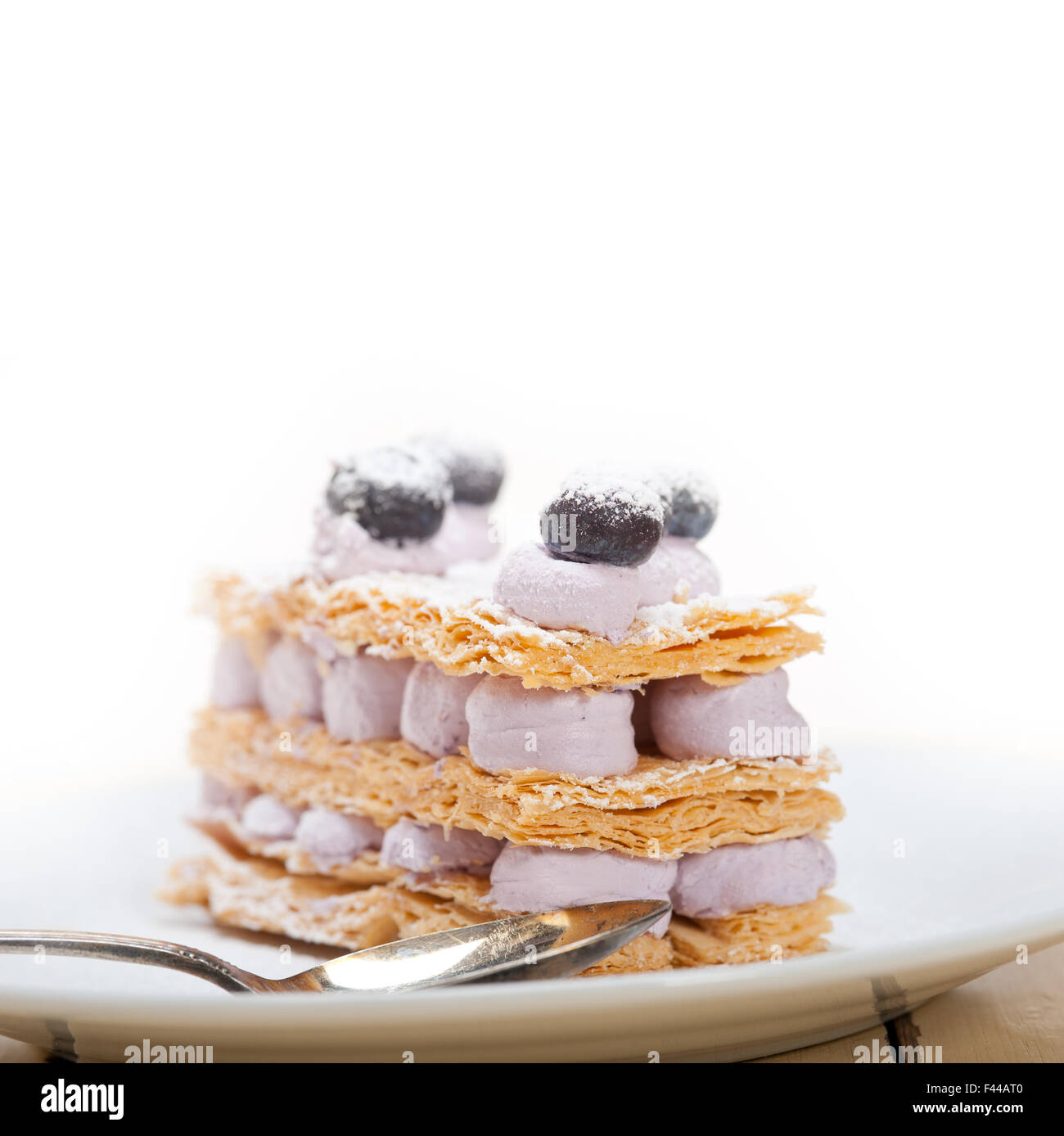 napoleon blueberry cake dessert Stock Photo - Alamy