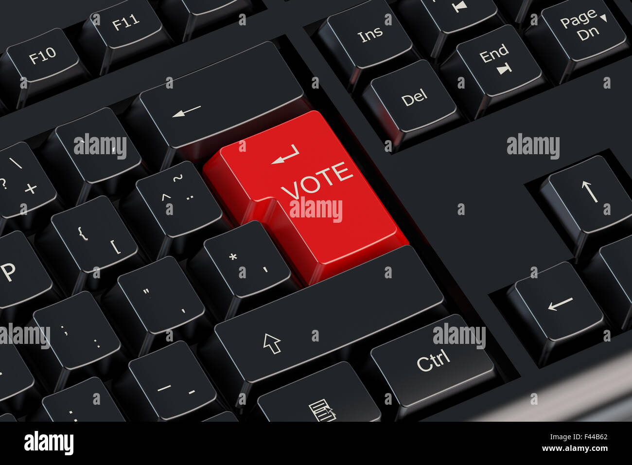 Vote red keyboard button Stock Photo - Alamy