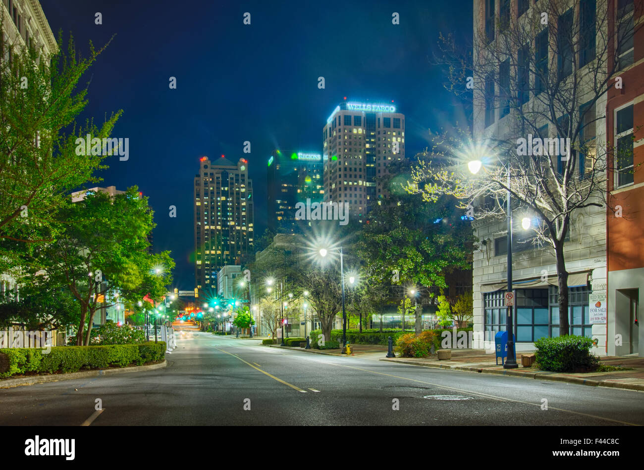 birmingham alabama evening skyline Stock Photo - Alamy