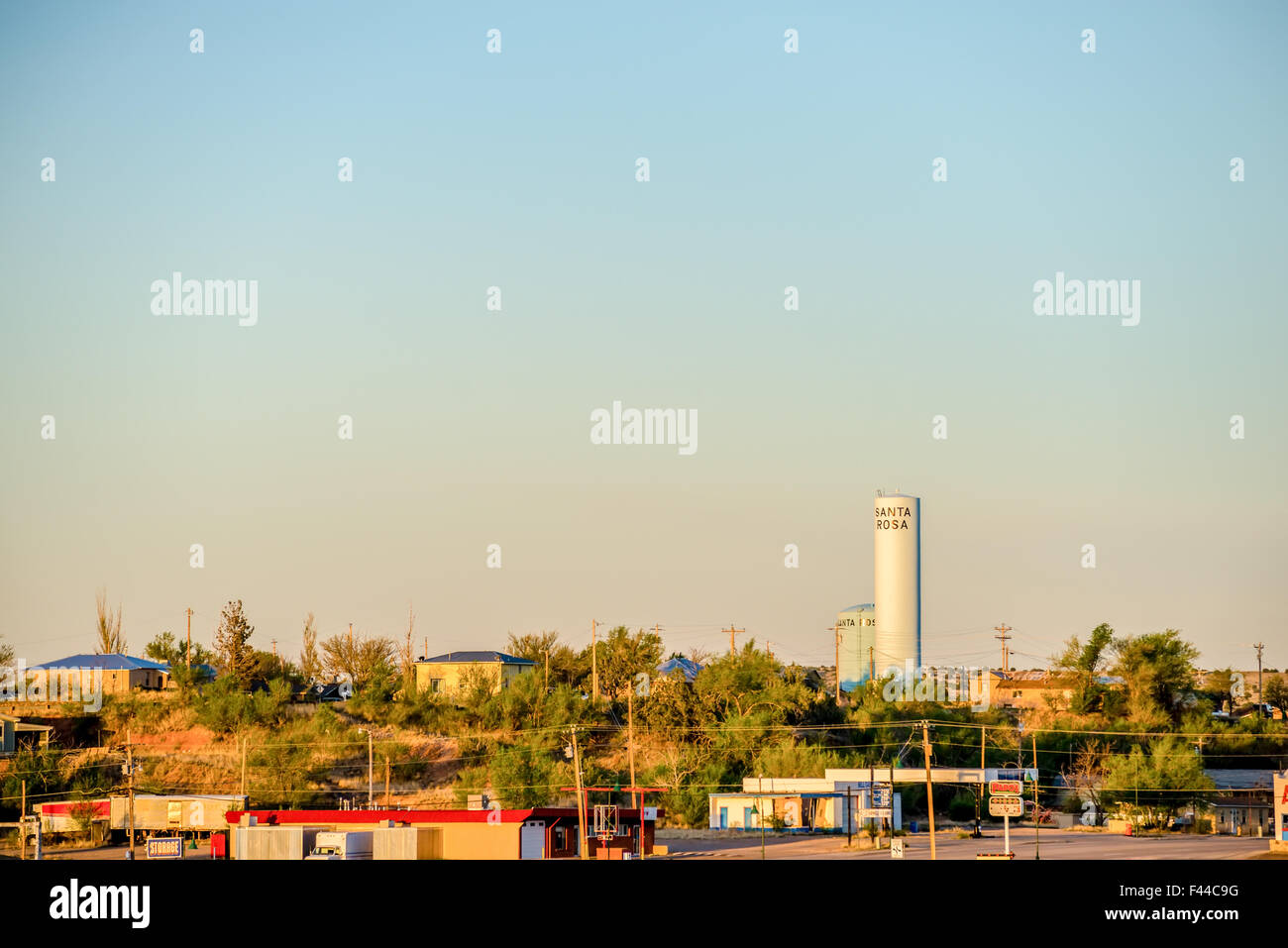 town of santa rosa new mexico at sunrise Stock Photo - Alamy