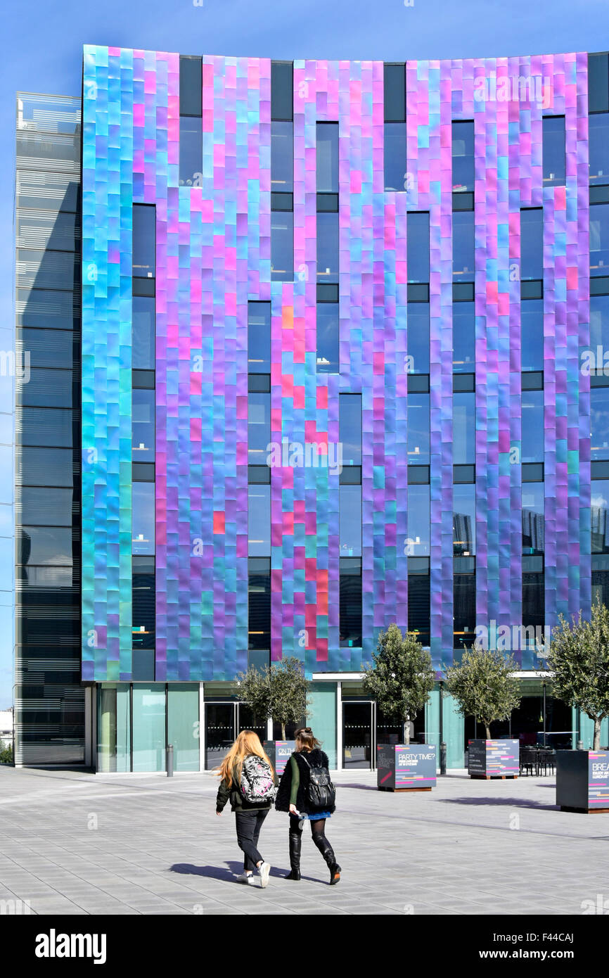 Hotel modern architecture colourful cladding panels on façade of The ...