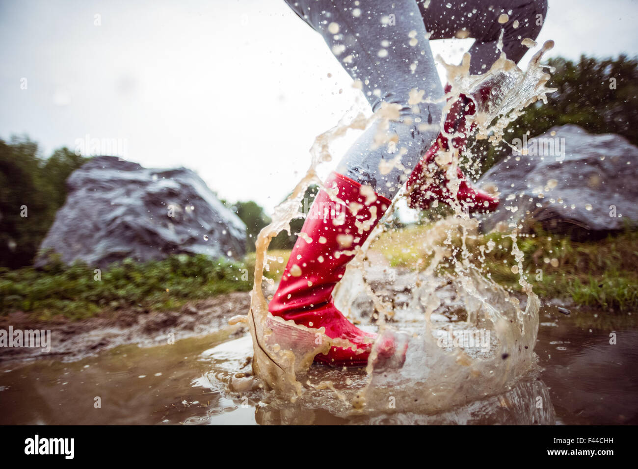Muddy boots woman hi-res stock photography and images - Alamy