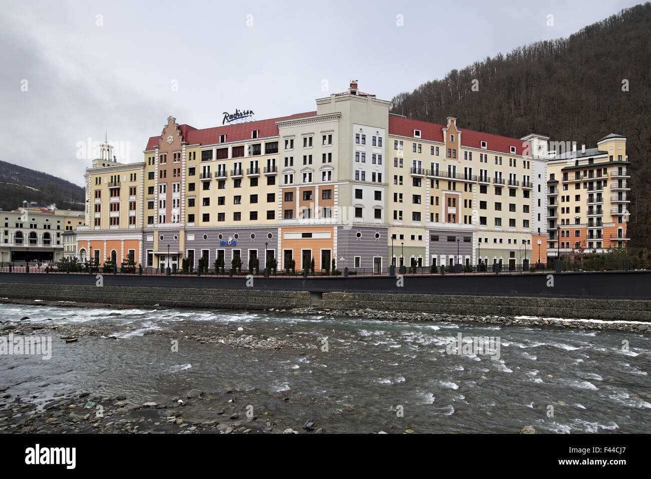 Hotel Radisson Rosa Khutor Stock Photo - Alamy