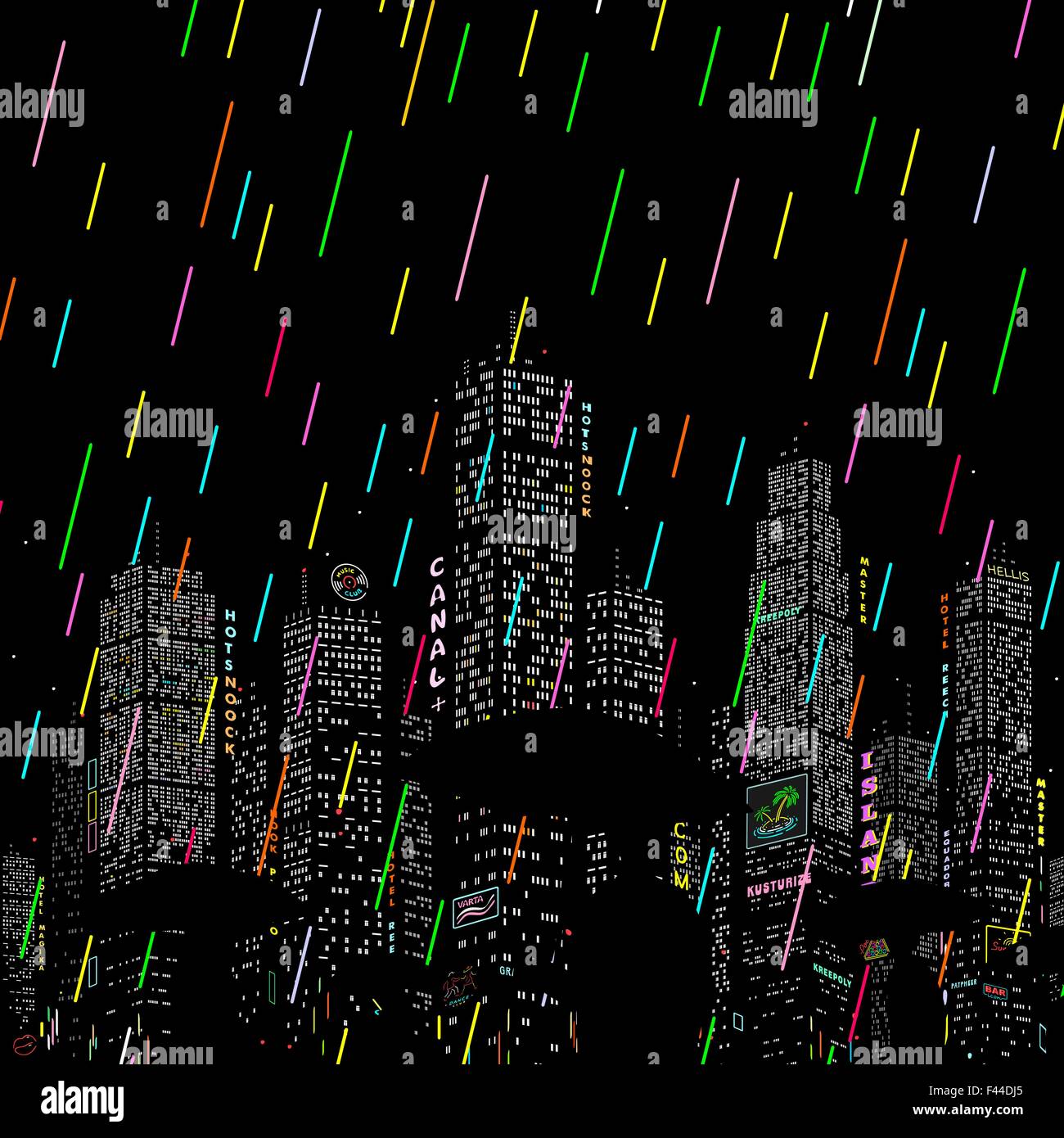 Rain in the City Vector Background Stock Vector Image & Art - Alamy