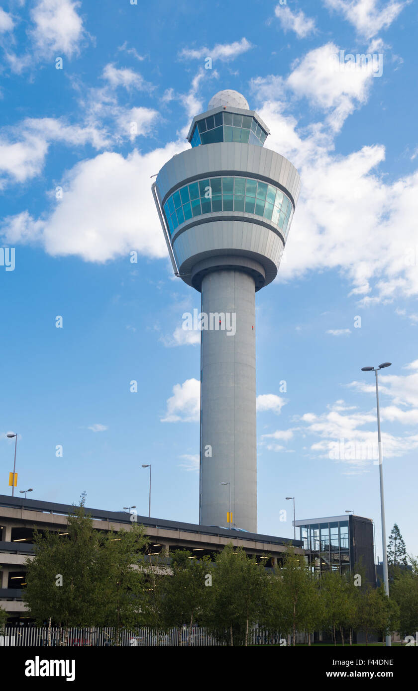 air control tower at amsterdam schiphol airport Stock Photo - Alamy