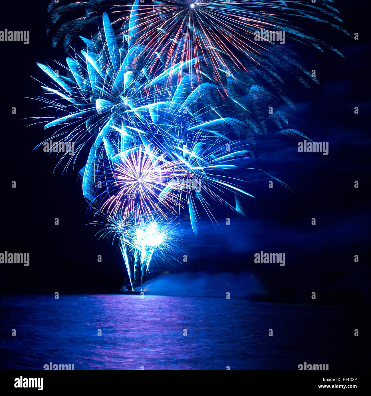 Colorful holiday fireworks Stock Photo - Alamy