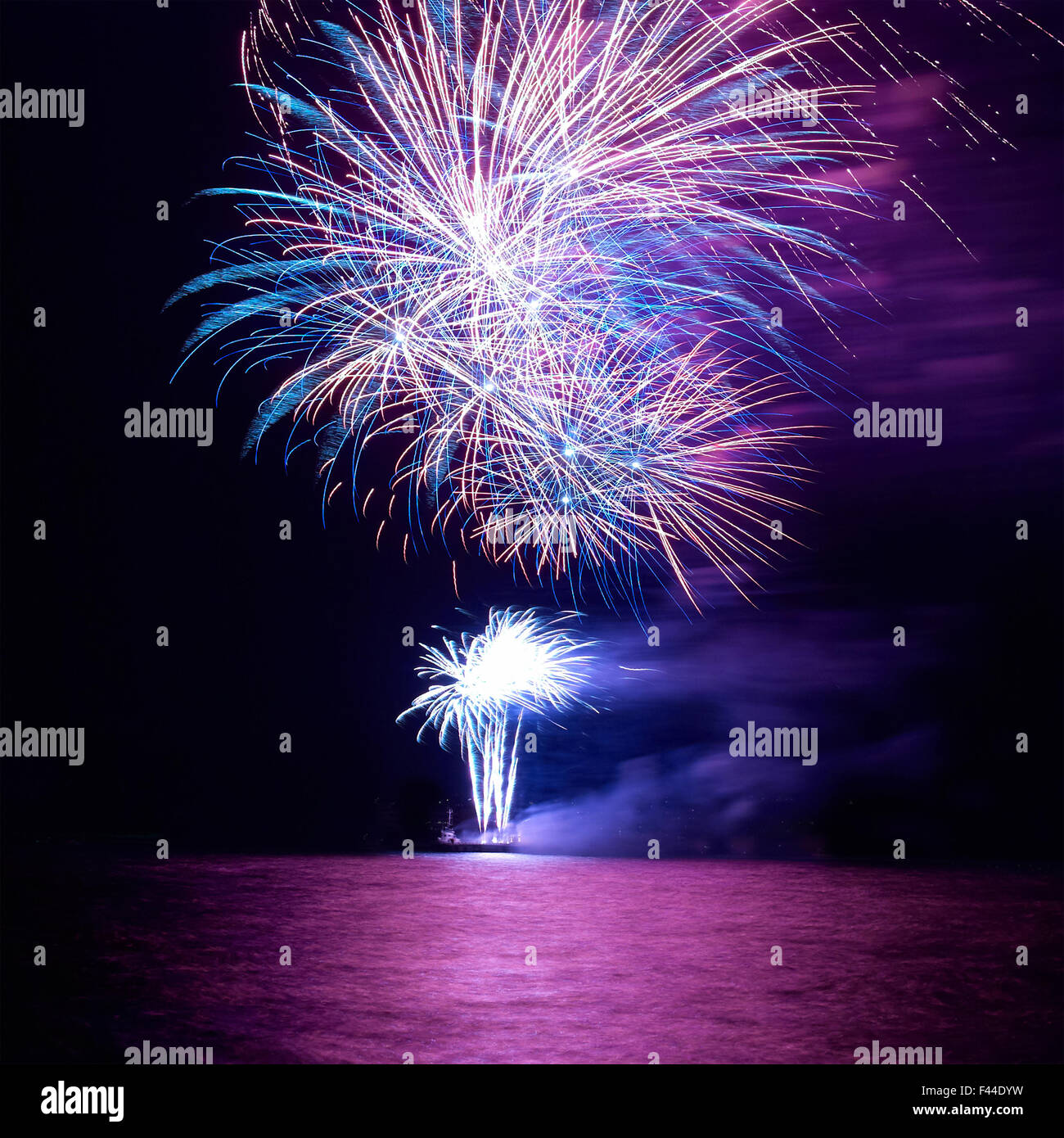 Colorful holiday fireworks Stock Photo - Alamy