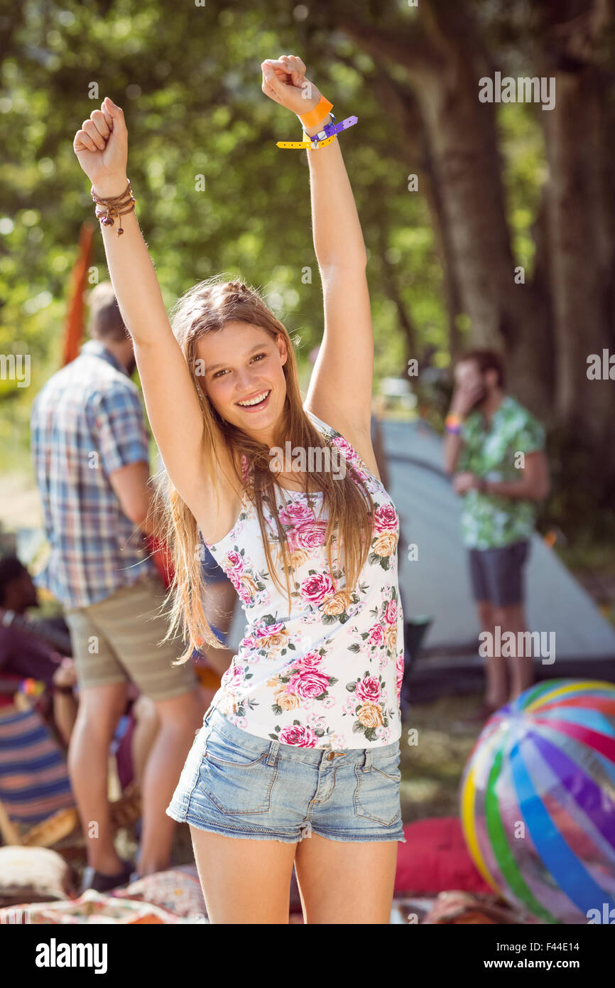Pretty hipster posing for camera Stock Photo - Alamy