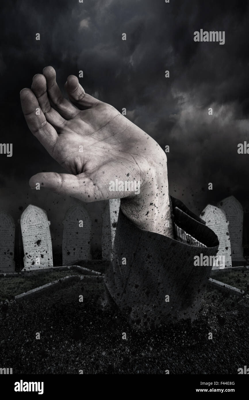 Hand grave spooky hi-res stock photography and images - Alamy