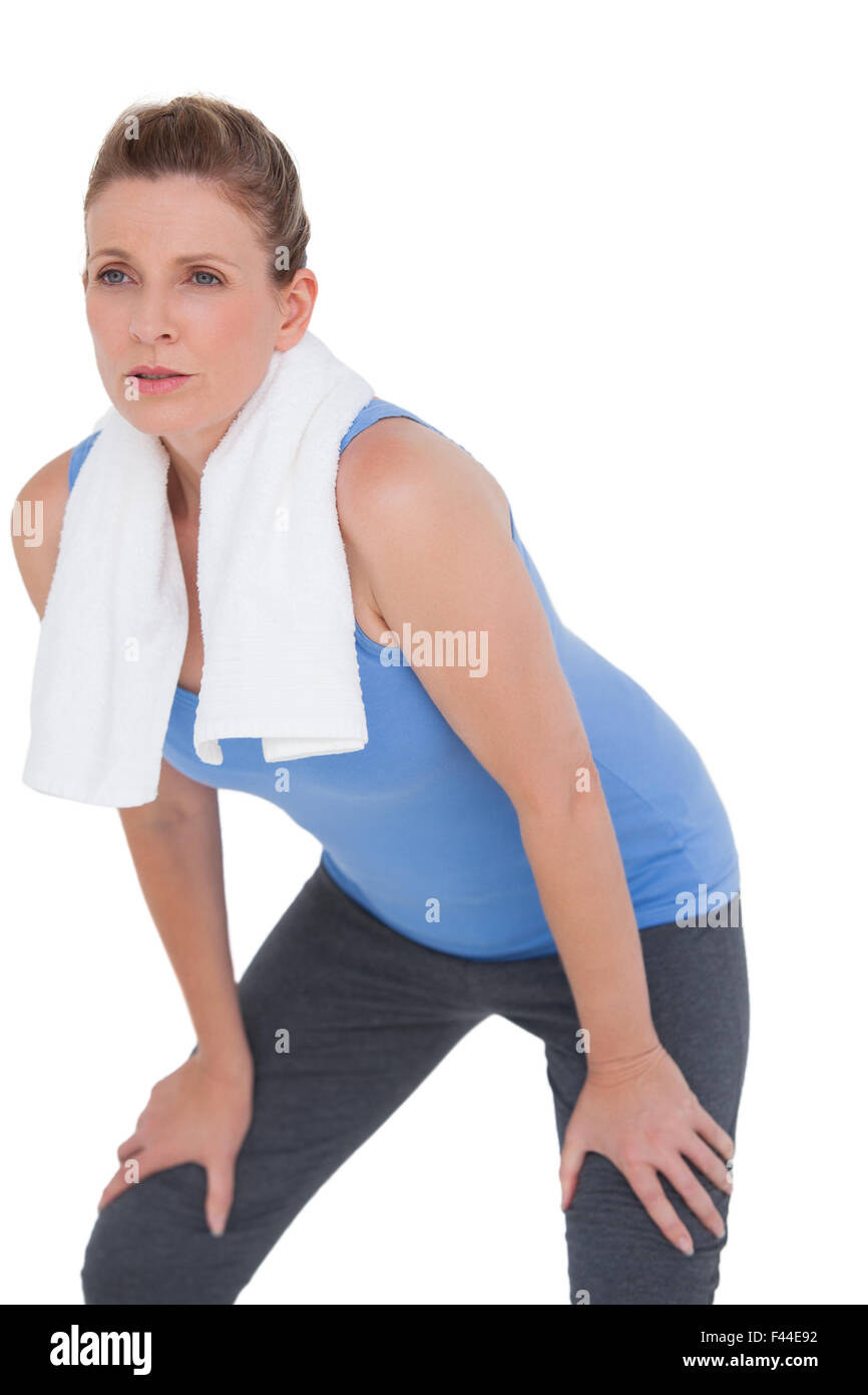Pretty fit woman on Cut Out Stock Images & Pictures - Alamy