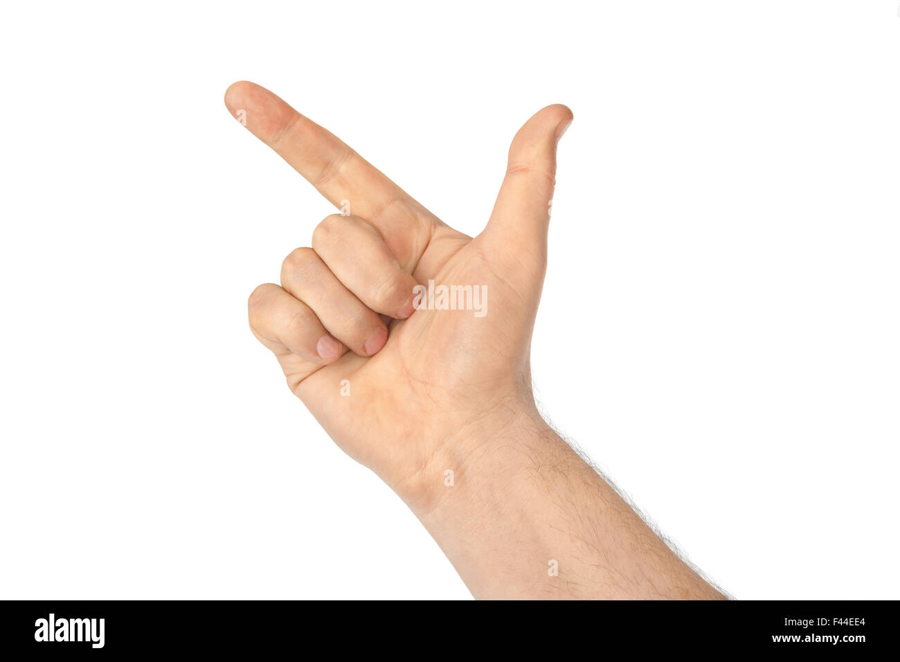 Counting hand (or pistol sign Stock Photo - Alamy
