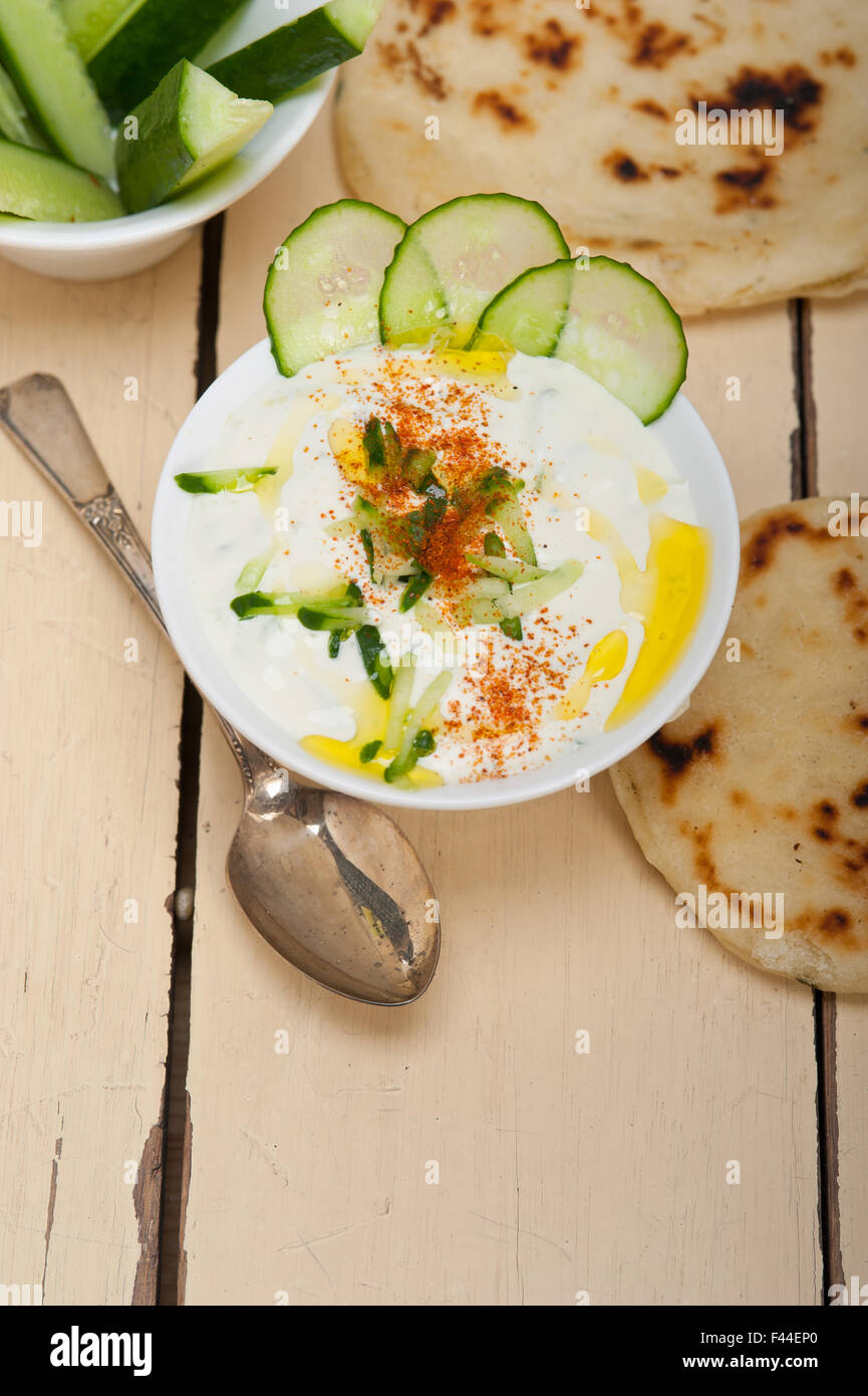 Arab middle east goat yogurt and cucumber salad Stock Photo - Alamy