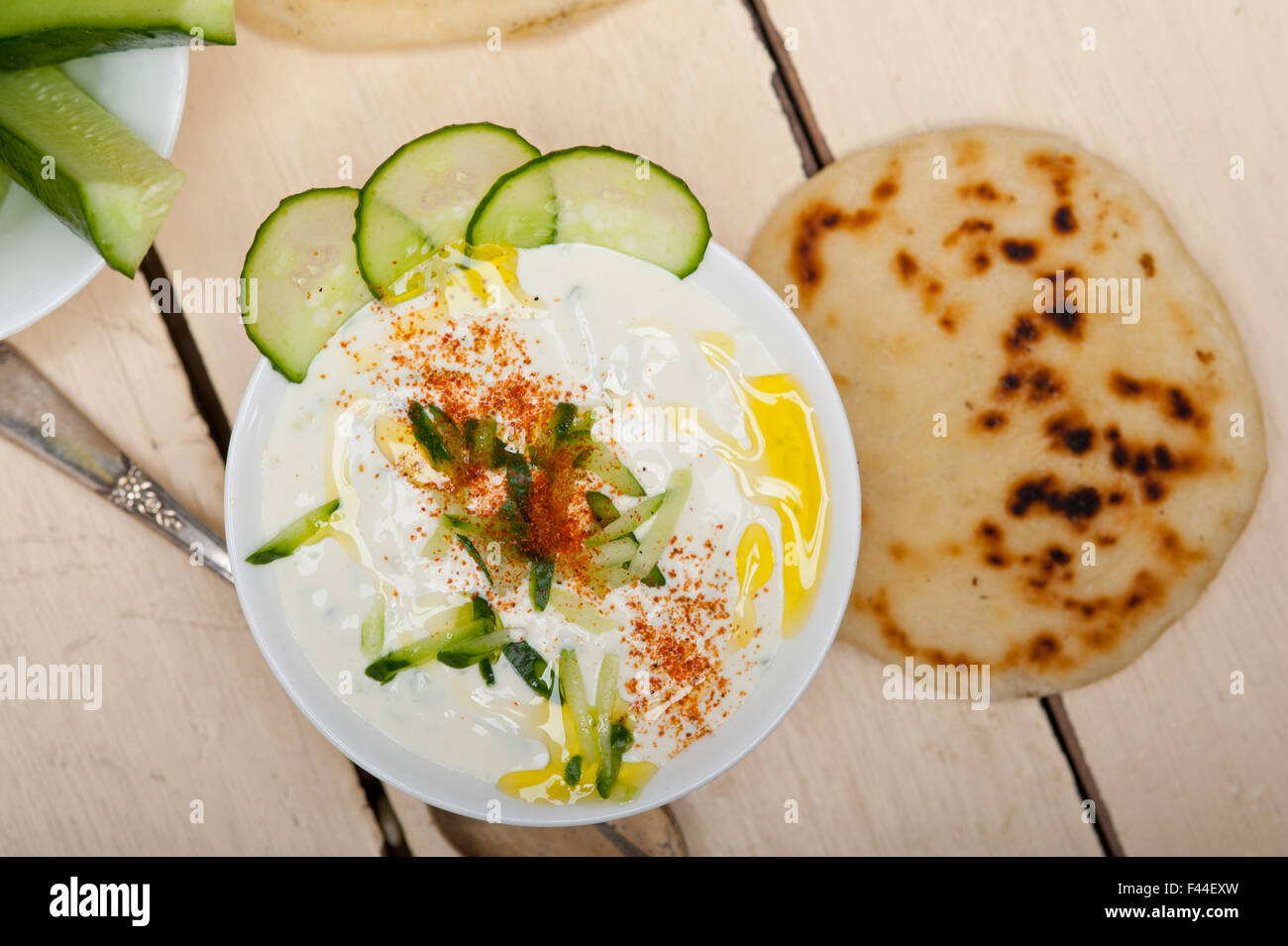 Arab middle east goat yogurt and cucumber salad Stock Photo - Alamy