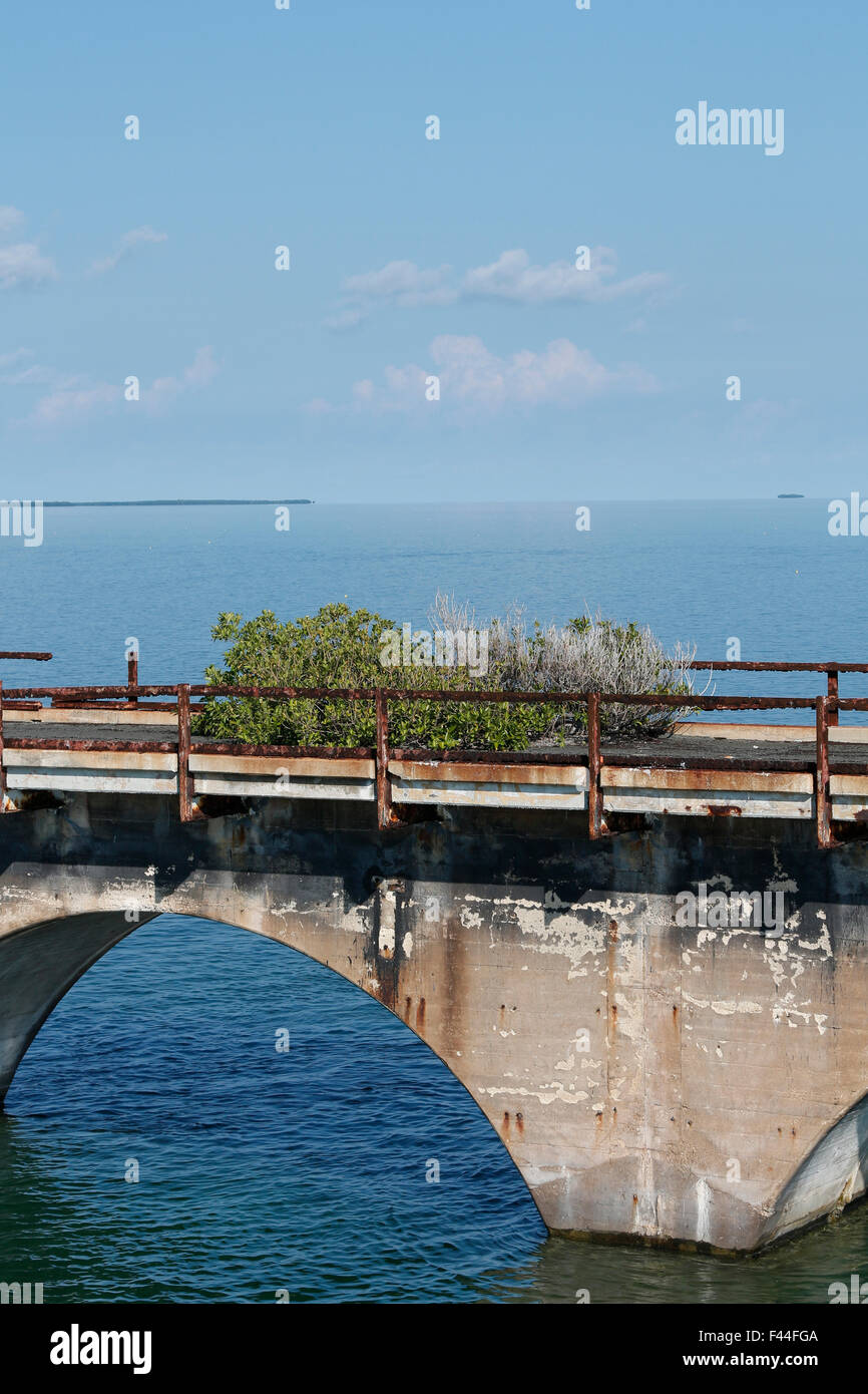 The original, historic "Overseas Railroad" bridges in the Florida Keys ...