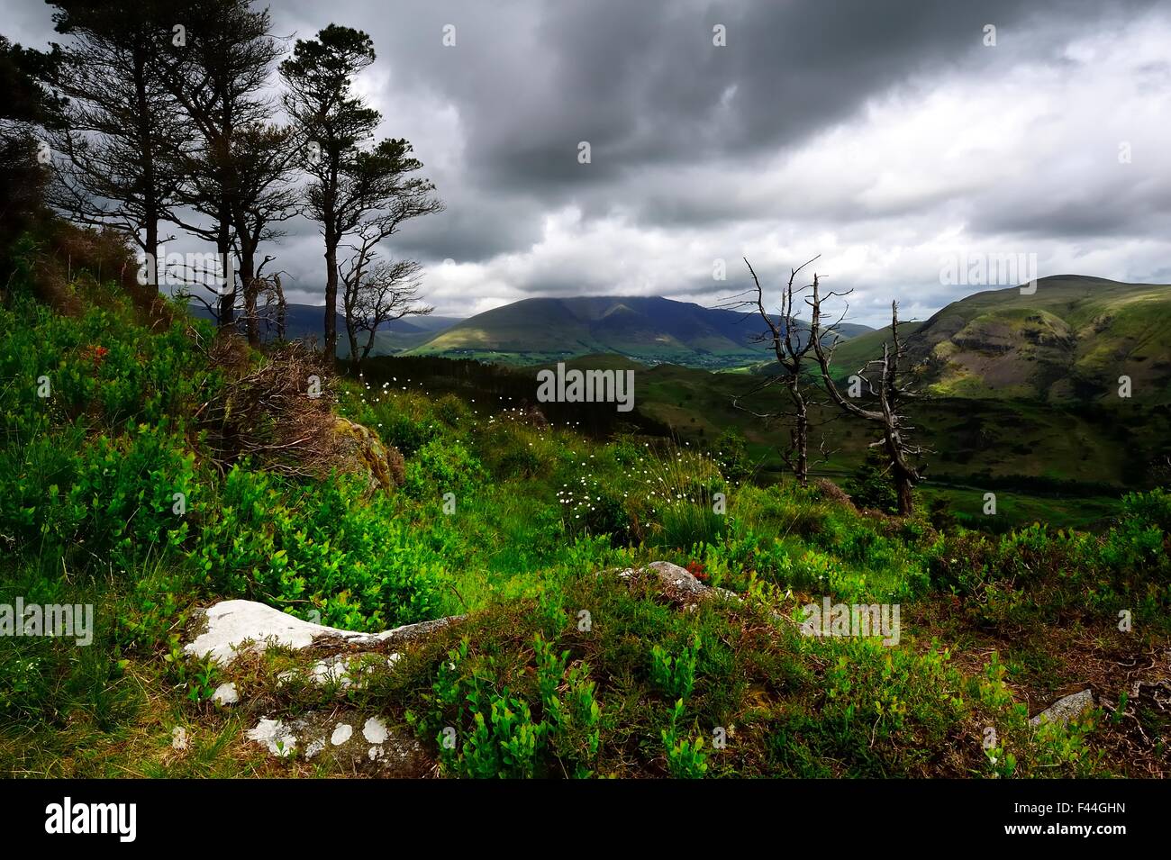 Storm clouds over Blencathra Stock Photo - Alamy