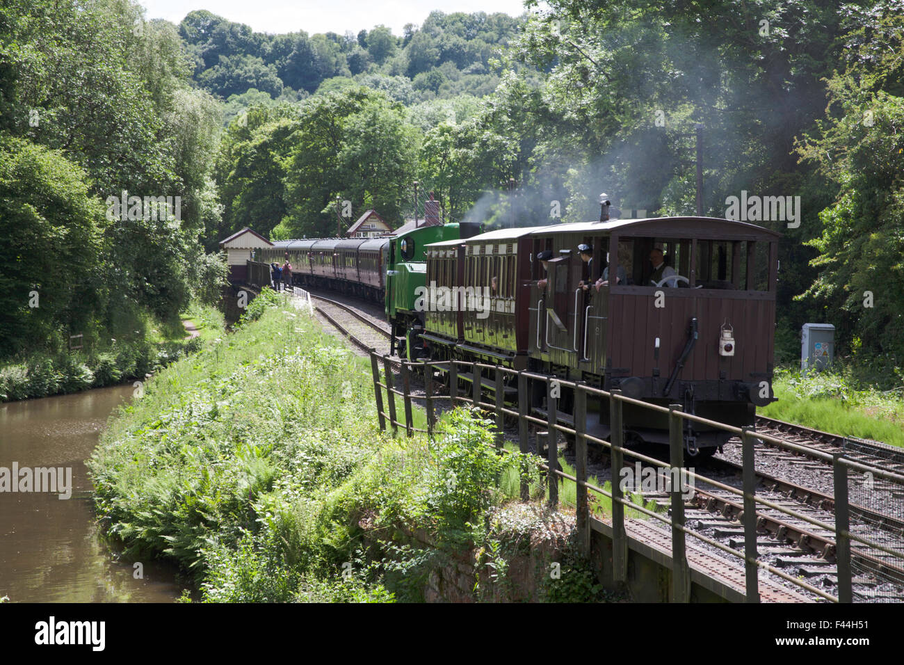 Vintage train hauled by a steam locomotive at Consall Station on The ...