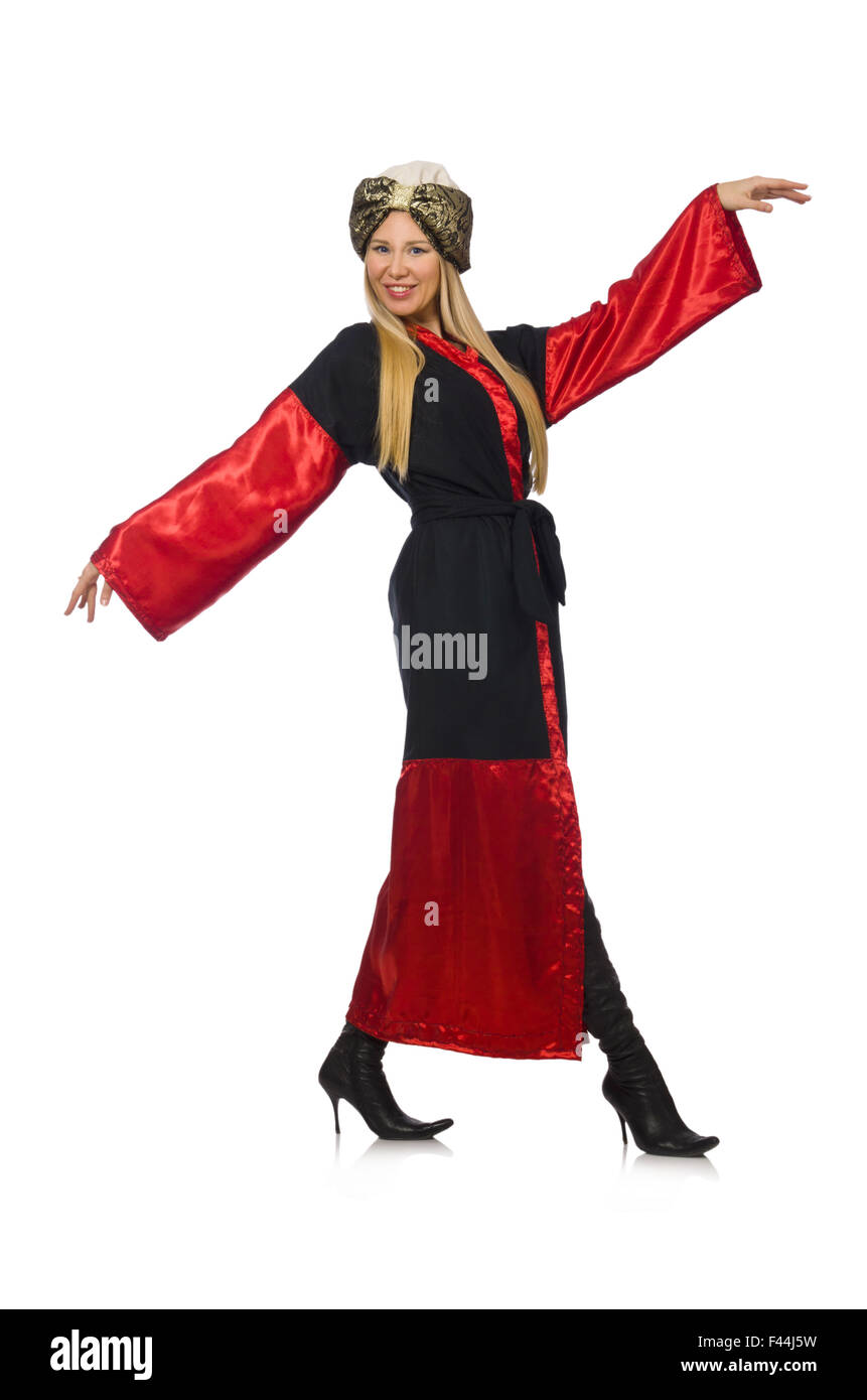 Female magician isolated on white Stock Photo - Alamy