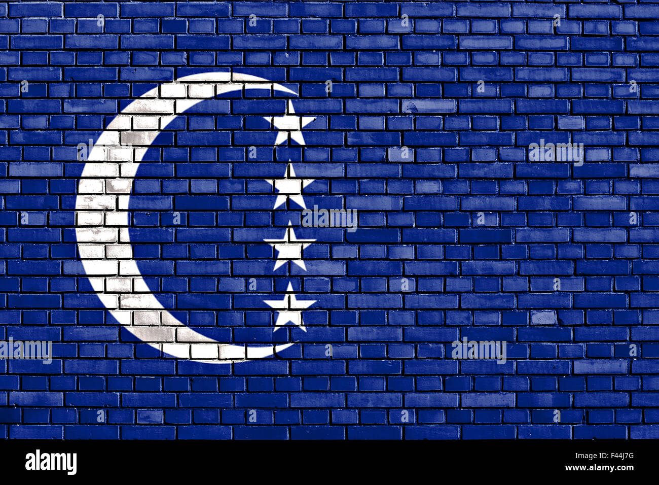 flag of Grande Comore painted on brick wall Stock Photo - Alamy