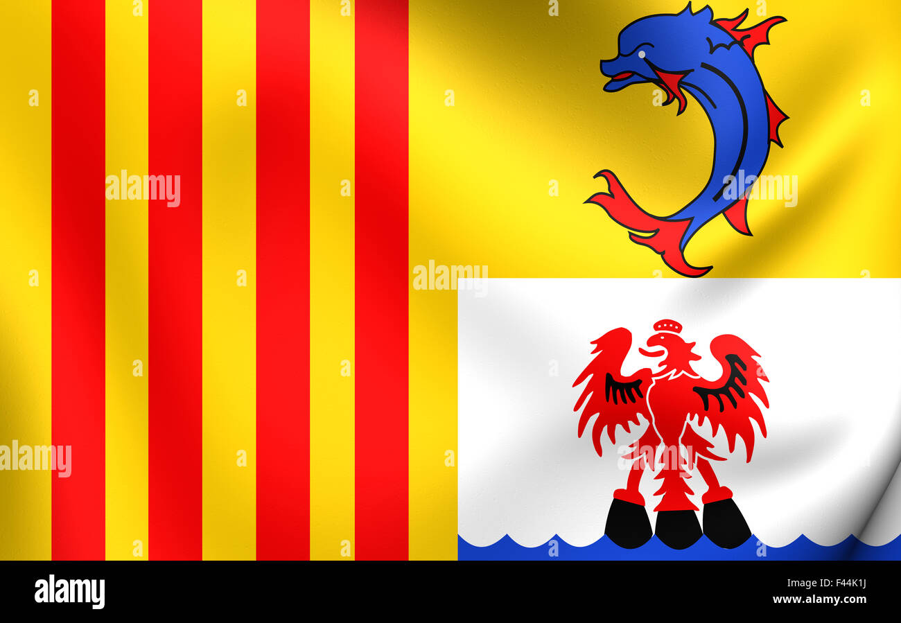 Provence-Alpes-Cote d'Azur Flag Stock Photo - Alamy