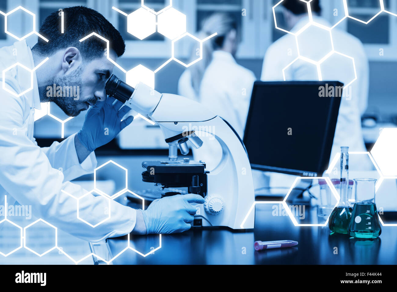 Composite image of science graphic Stock Photo - Alamy