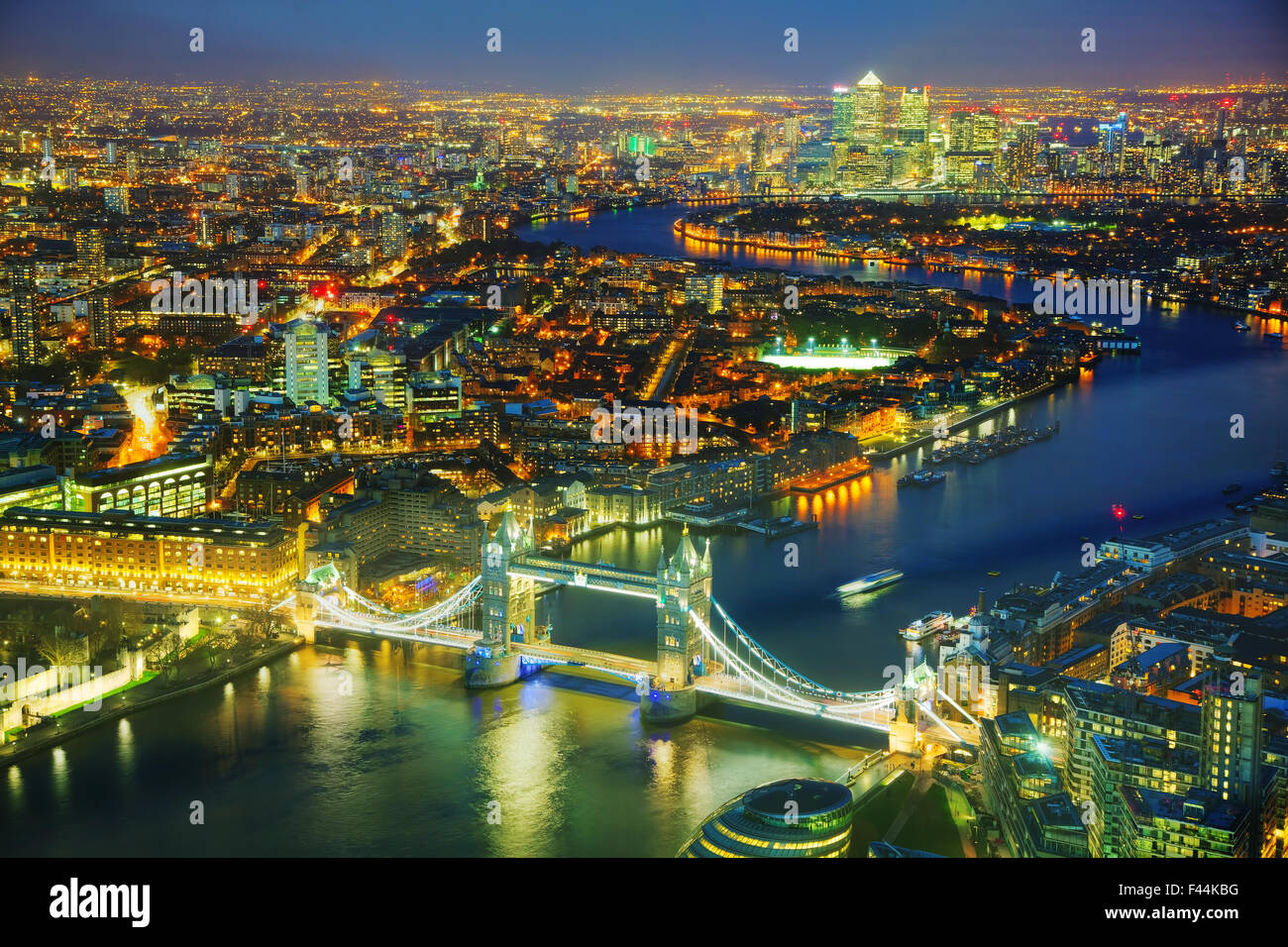 Aerial overview of London city Stock Photo - Alamy