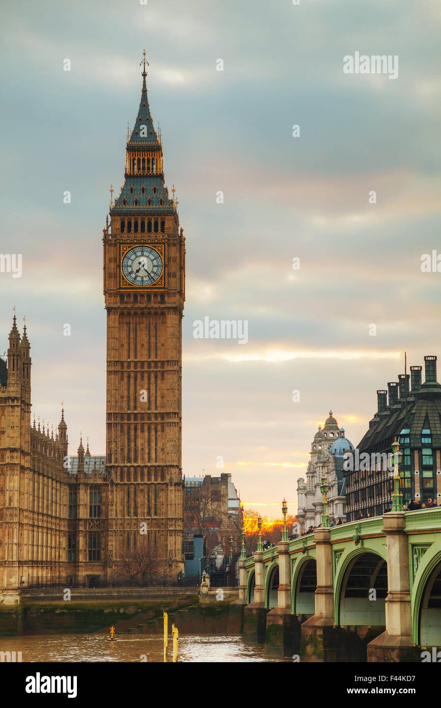 Clock tower in London Stock Photo - Alamy