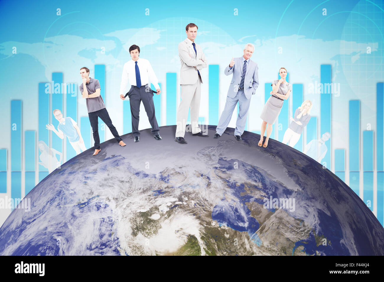 People stand on map of world hi-res stock photography and images - Alamy