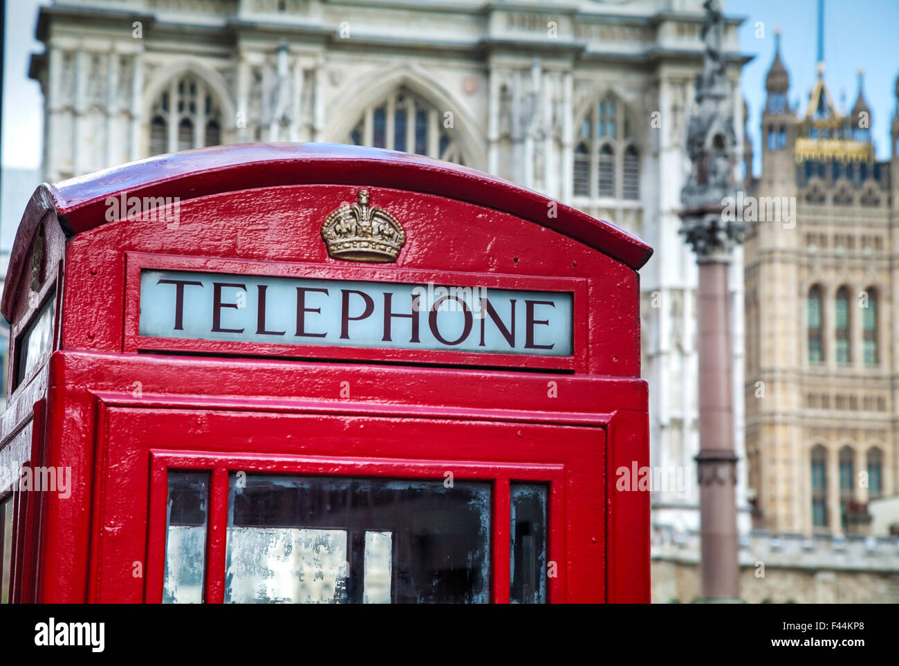 Famous red telephone booth in London Stock Photo - Alamy