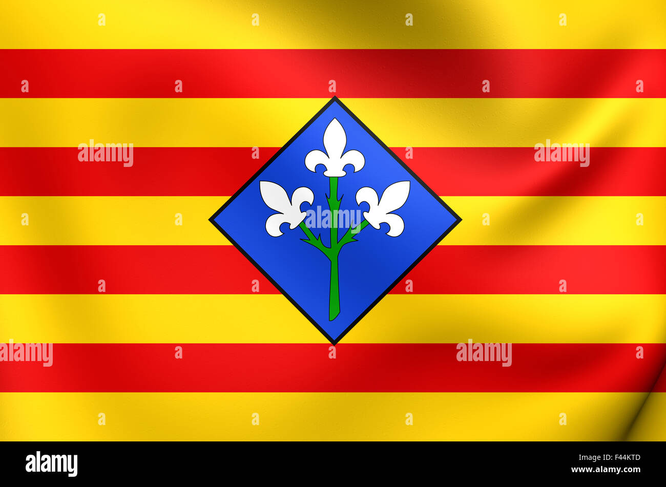 Flag of Lleida Province Stock Photo - Alamy