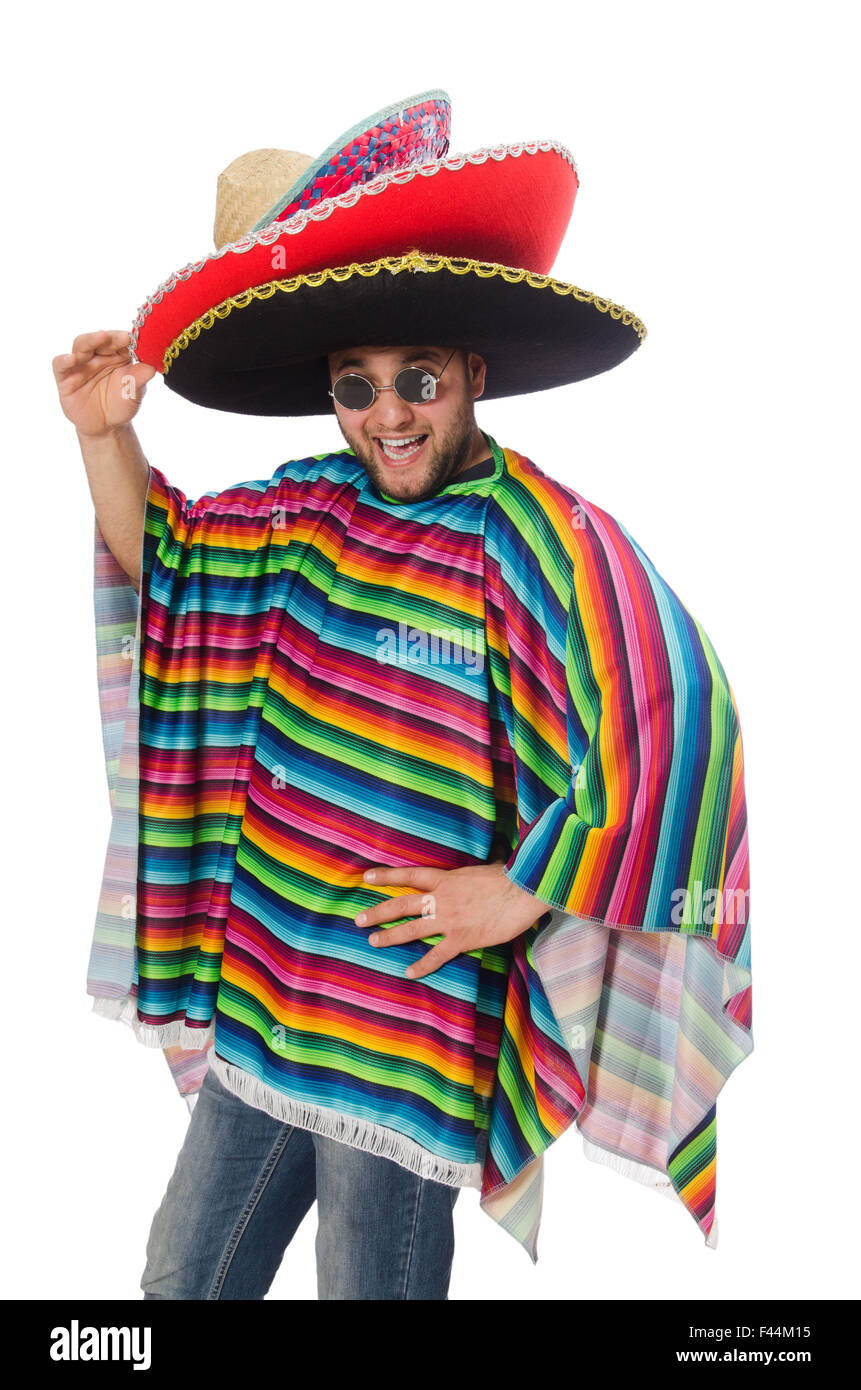 Funny mexican isolated on white Stock Photo - Alamy