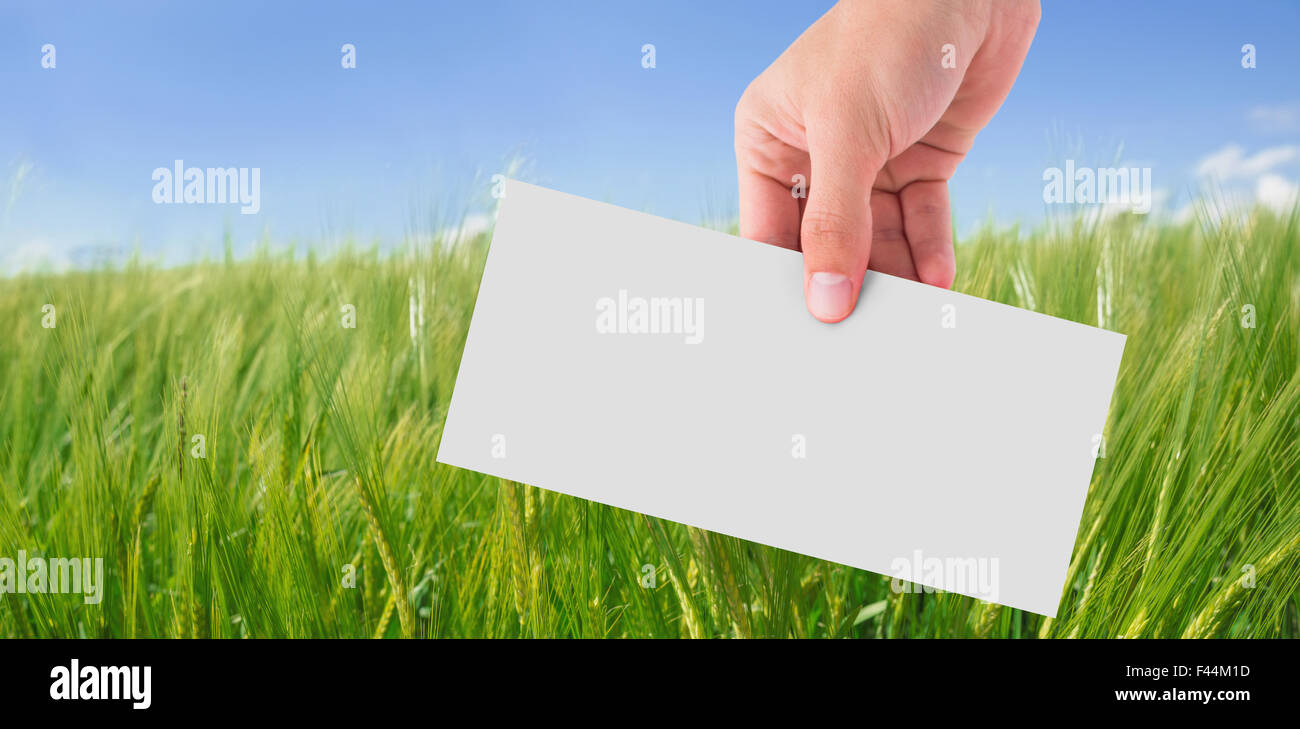 Composite image of hand showing card Stock Photo - Alamy Composite image of hand showing card Stock Photo - Alamy