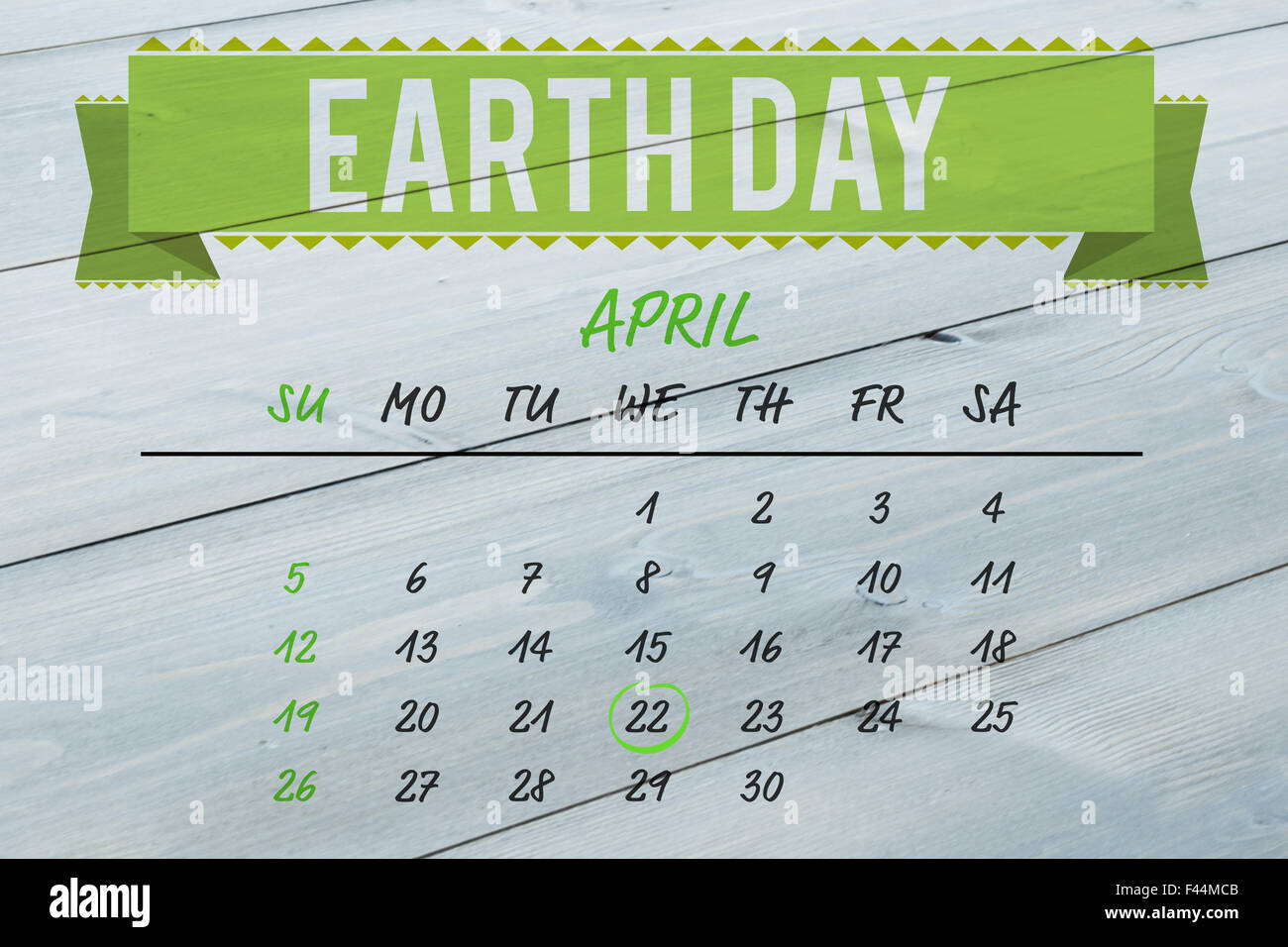 Composite image of april calendar Stock Photo - Alamy