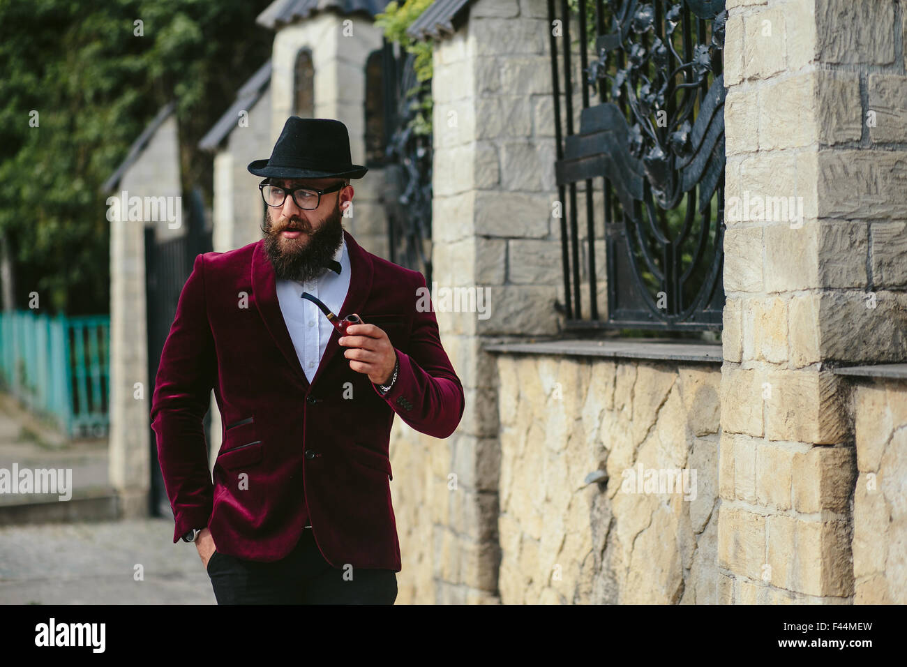 rich man with a beard, thinking about business Stock Photo - Alamy