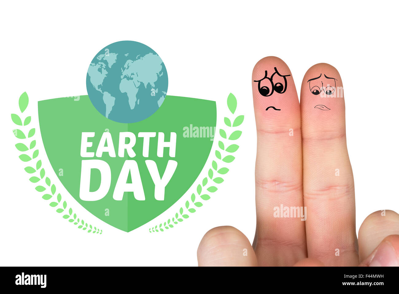 Composite image of sad fingers Stock Photo - Alamy