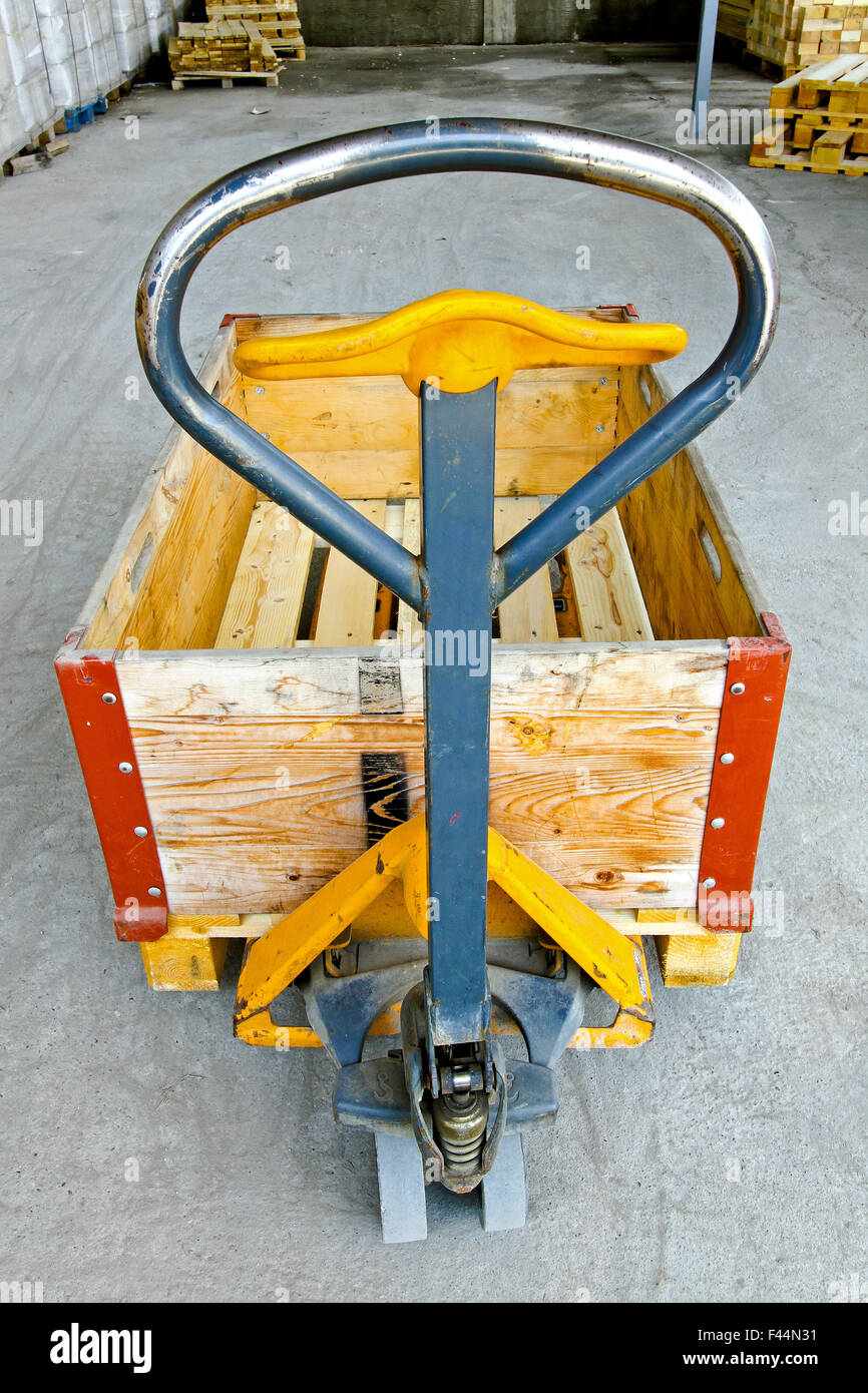 Pallet jack control Stock Photo - Alamy