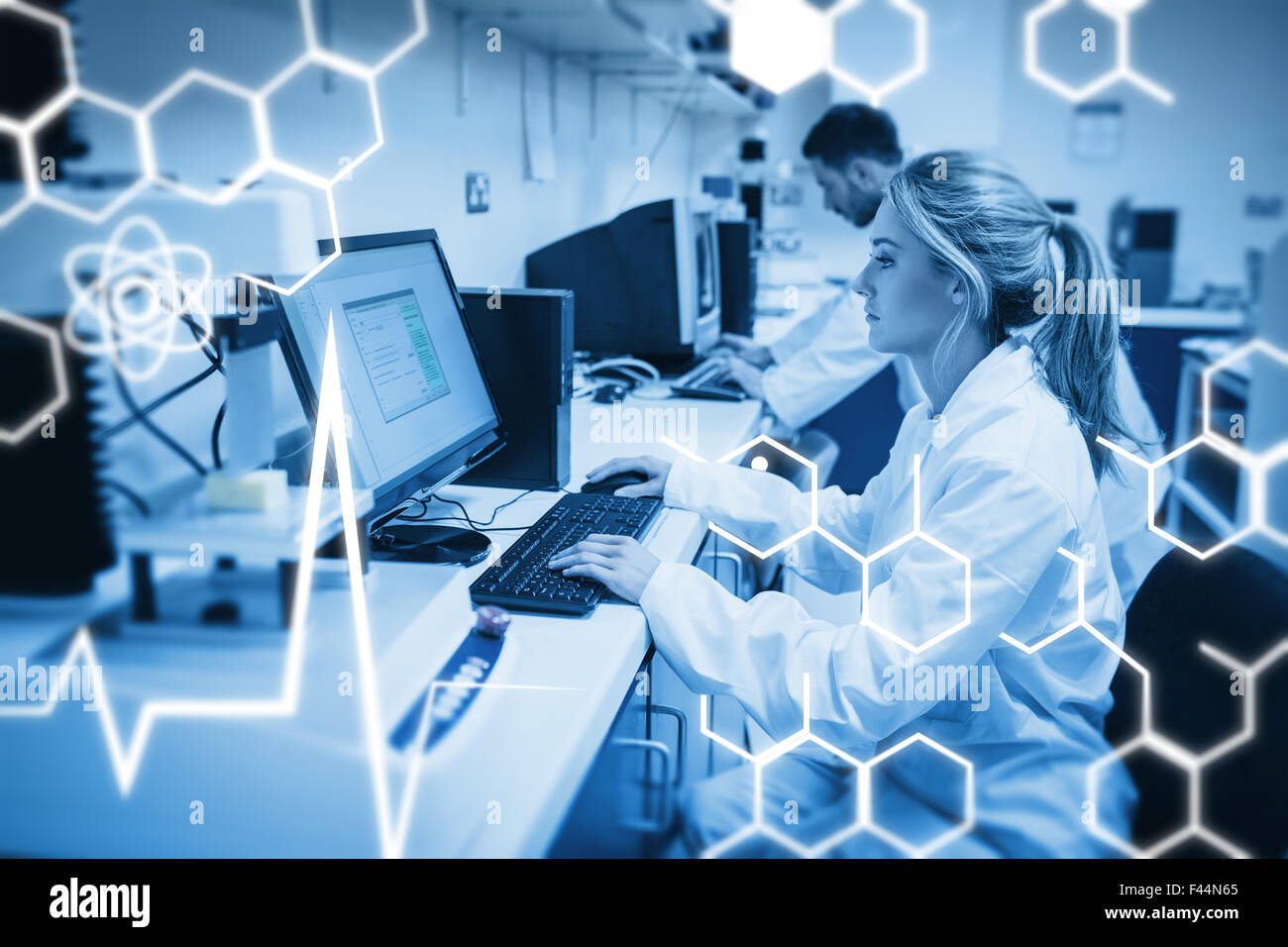 Composite image of science graphic Stock Photo - Alamy