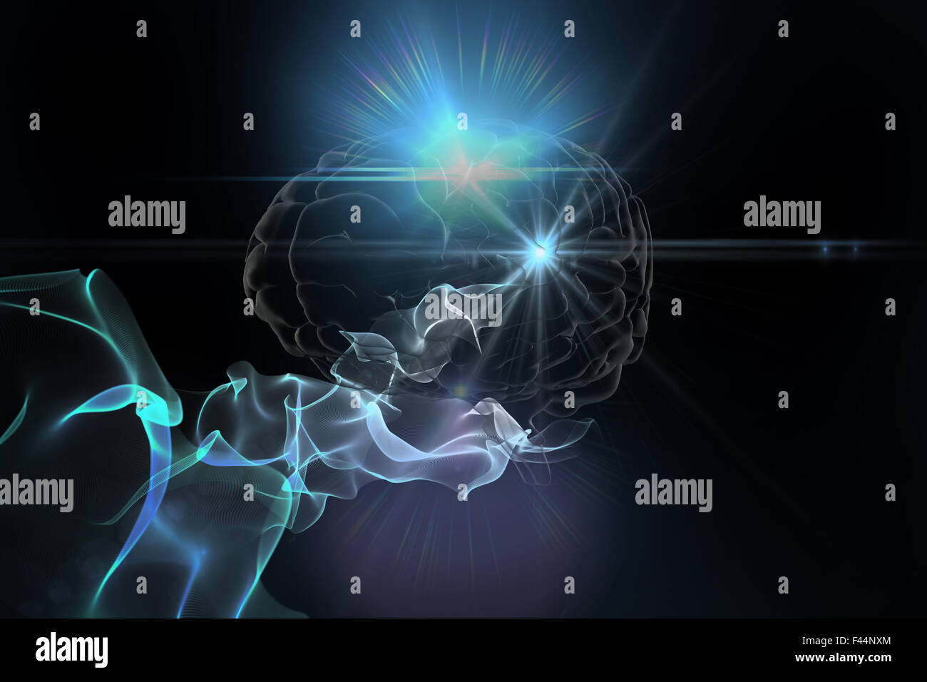 Composite image of brain Stock Photo - Alamy