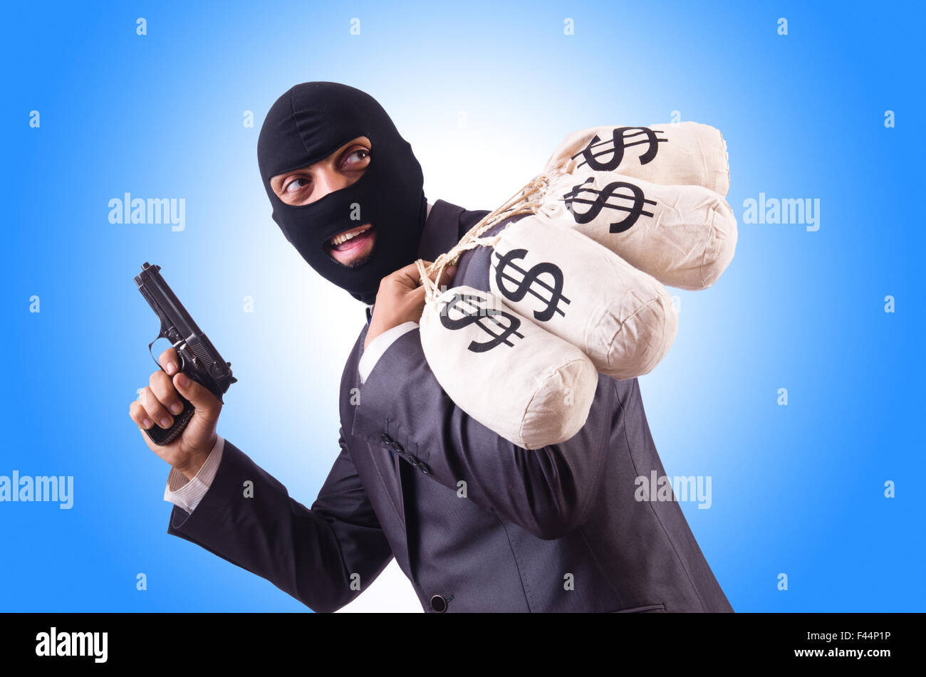 Balaclava gun money on hi-res stock photography and images - Alamy