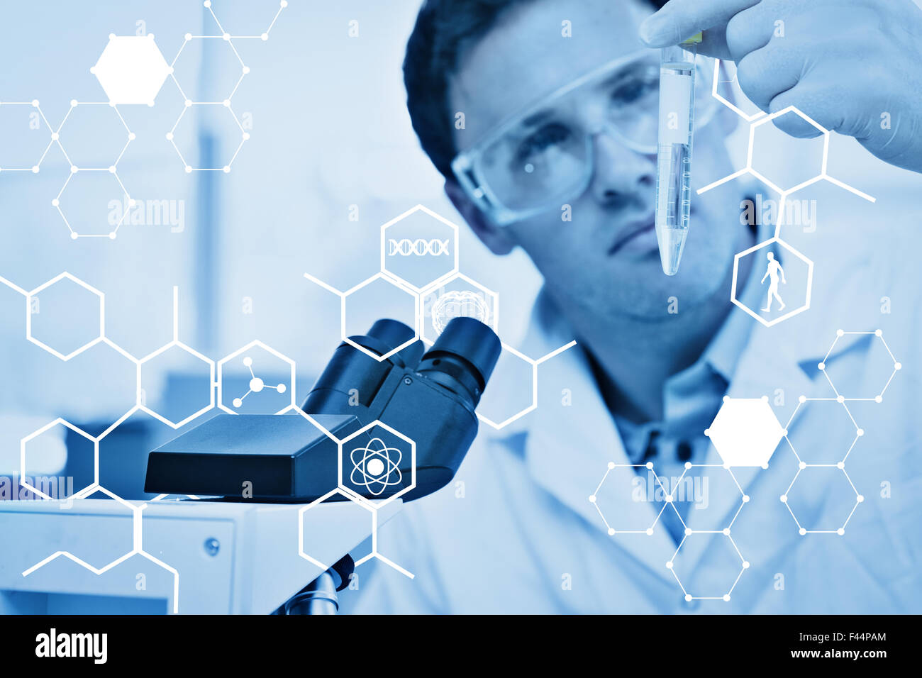 Composite image of science graphic Stock Photo - Alamy