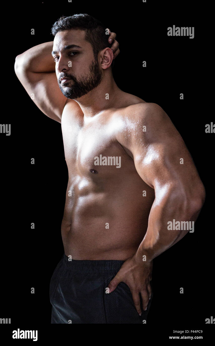 Portrait of a confident bodybuilder man Stock Photo - Alamy